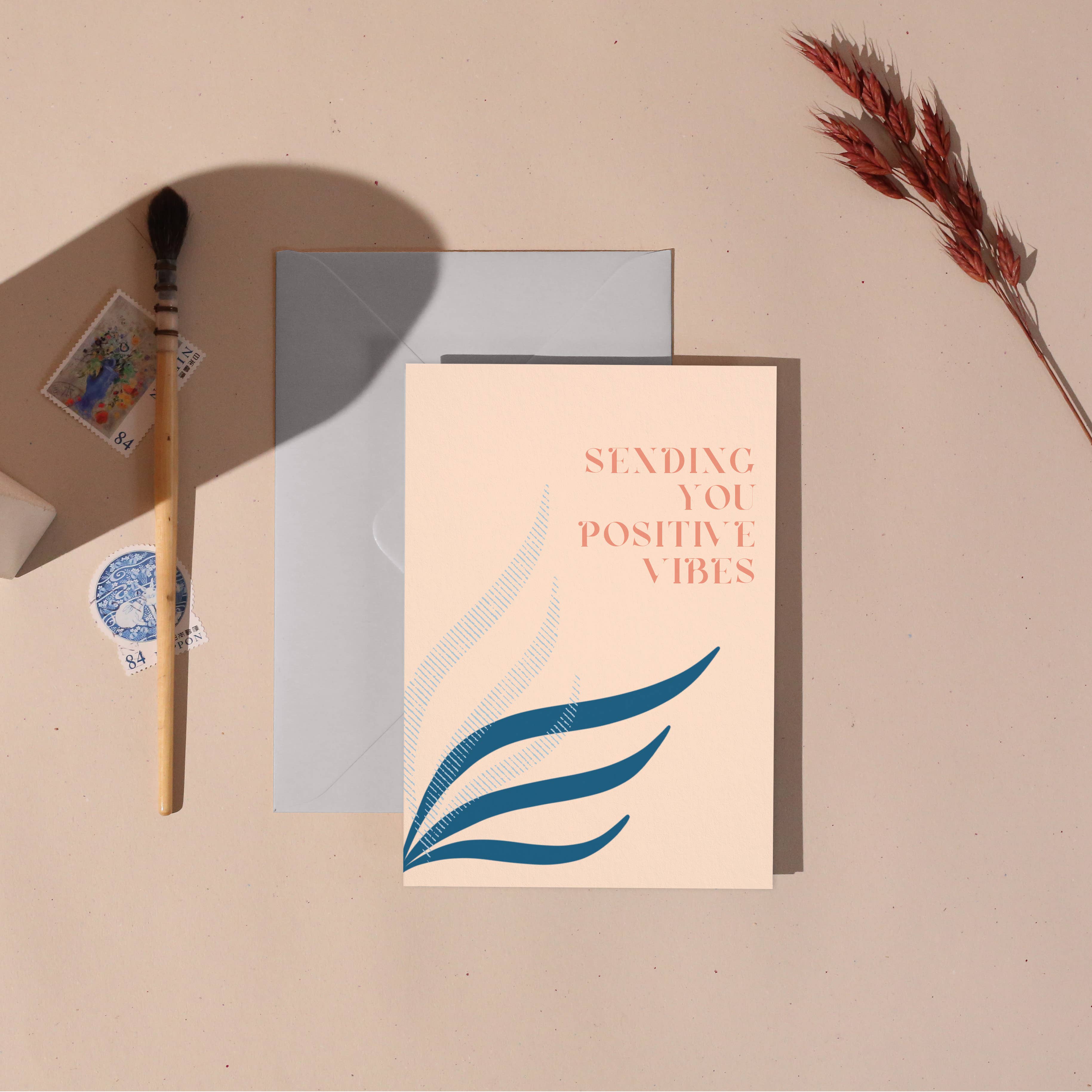 Sending Positive Vibes | Thinking Of You | Good Luck Card – atticusboo